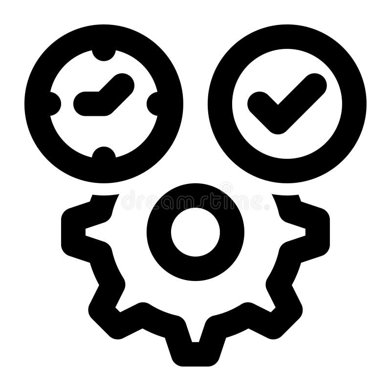 Effective, Efficient, Manufacturing Outline Icon Stock Illustration ...