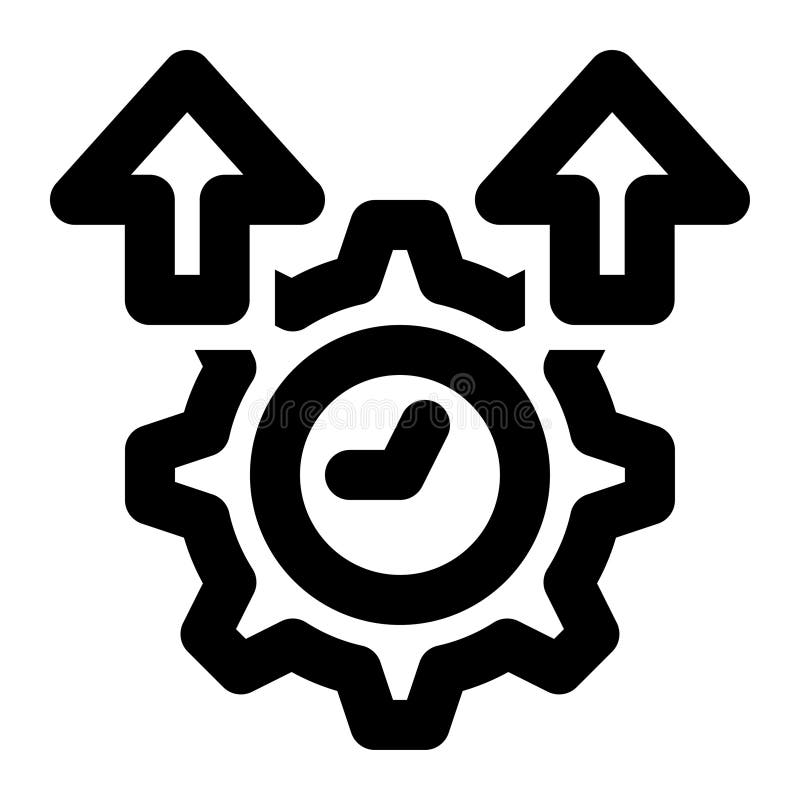 Efficiency, Time Efficiency, Productivity Outline Icon Stock Image ...