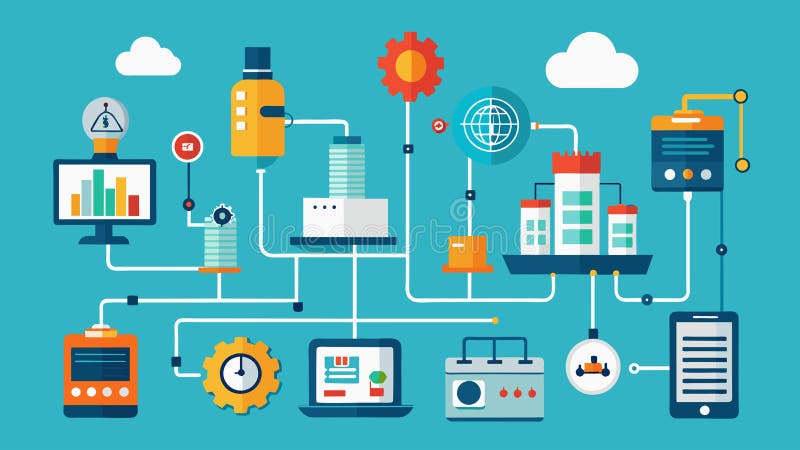 A Manufacturing Plant with Connected Machinery that Shares Data on ...