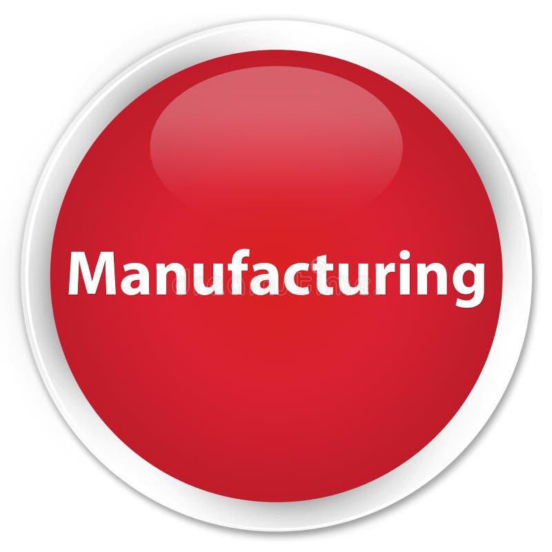 Manufacturing Premium Red Round Button Stock Illustration ...