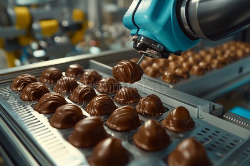 During the Manufacturing Process of Chocolate, an Automated Line is ...