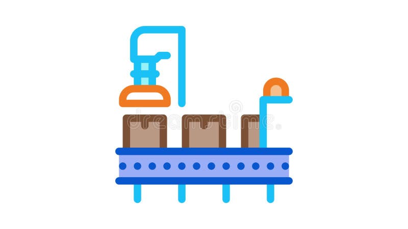 Manufacturing Process Icon Animation Stock Footage - Video of icon ...
