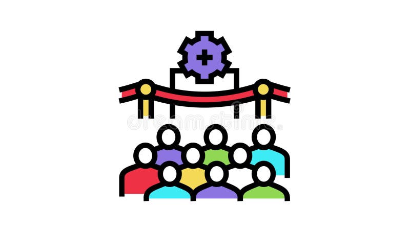 Manufacturing Process Introduction Color Icon Animation Stock Video ...