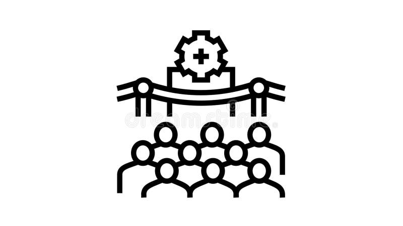 Manufacturing Process Introduction Line Icon Animation Stock Video ...