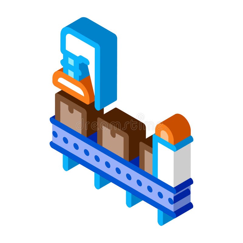 Manufacturing Process Isometric Icon Vector Illustration Stock Vector ...