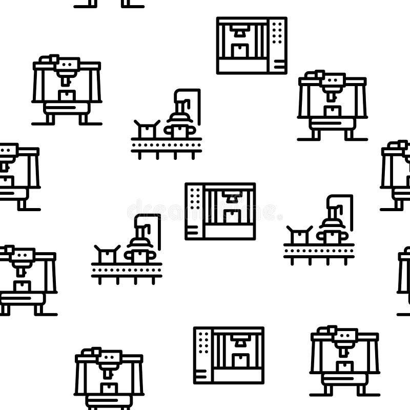 Manufacturing Process Seamless Pattern Vector Stock Vector ...