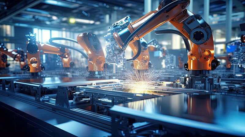 Manufacturing Process Technology Stock Illustration - Illustration of ...