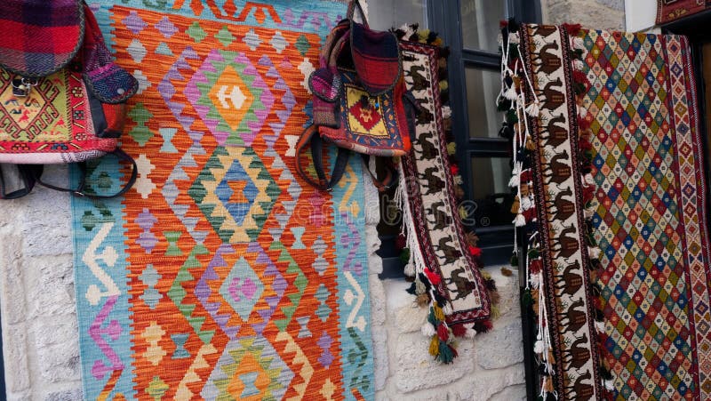 Manufacturing Process, Weaving of a Traditional Wool Oriental Red ...