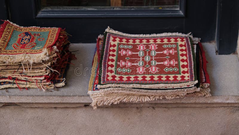 Manufacturing Process, Weaving of a Traditional Wool Oriental Red ...