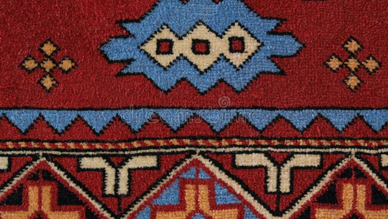 Manufacturing Process, Weaving of a Traditional Wool Oriental Red ...