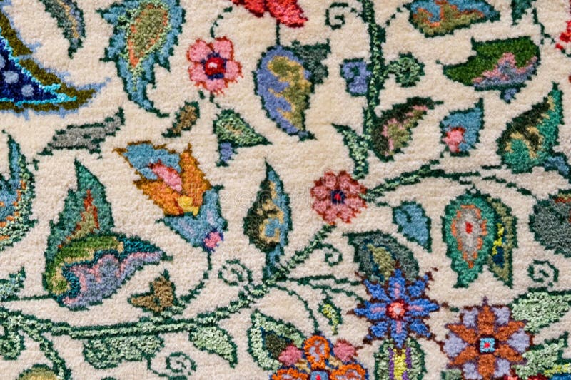 Manufacturing Process, Weaving of a Traditional Wool Oriental Red ...