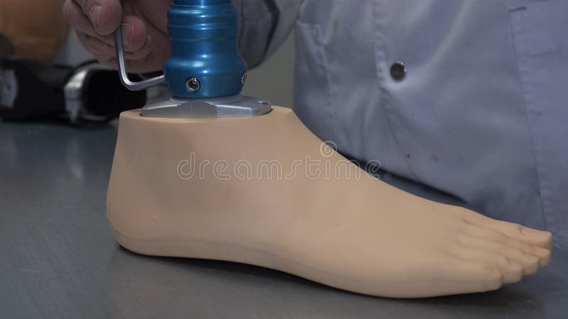 Manufacturing of a Prosthetic Leg. Stock Footage - Video of plastic ...