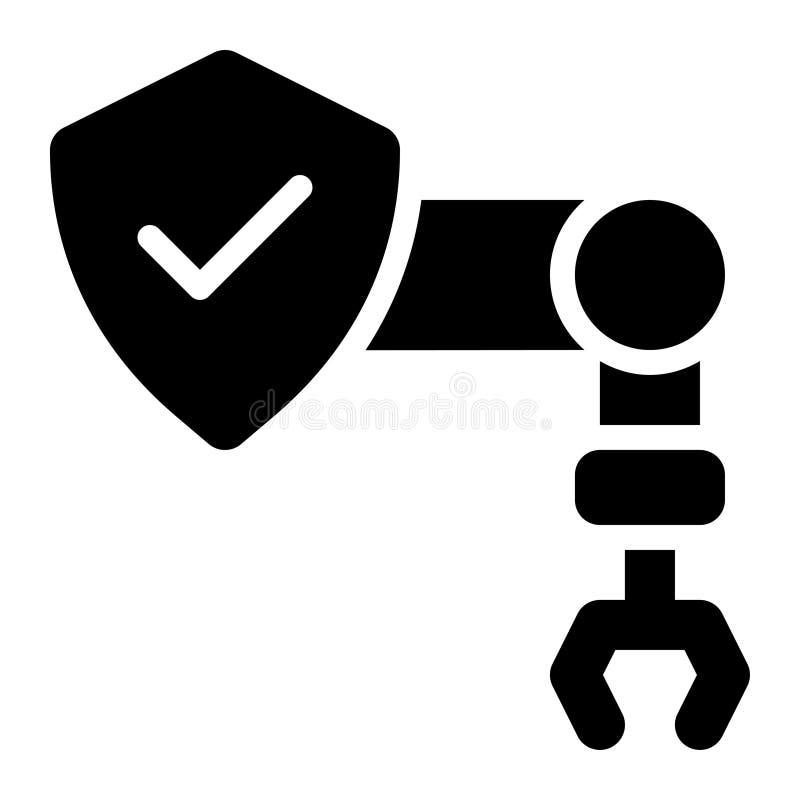 Safety, Protection, Secure Manufacturing Solid Glyph Icon Stock Image ...