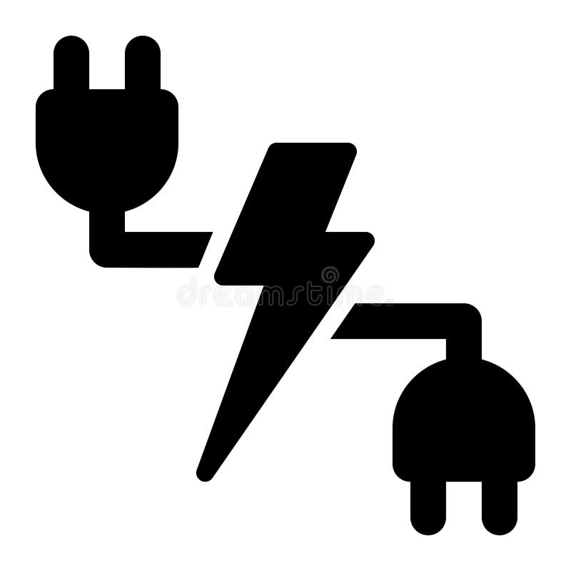 Electrical, Electric, Power Solid Glyph Icon Stock Photo - Illustration ...