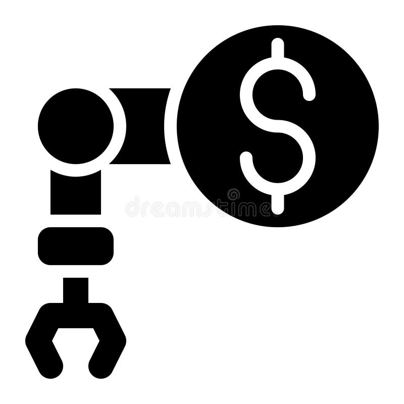 Manufacturing Cost, Expense Solid Glyph Icon Stock Illustration ...