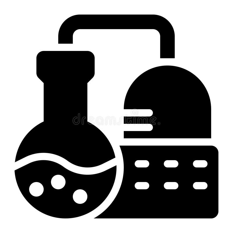 Chemical Industry, Manufacturing, Laboratory Glyph Solid Icon Stock ...