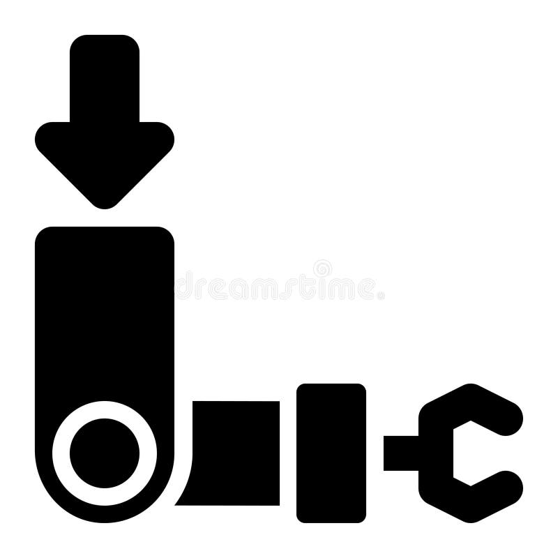 Input, Manufacturing Input Glyph Solid Icon Stock Photo - Illustration ...