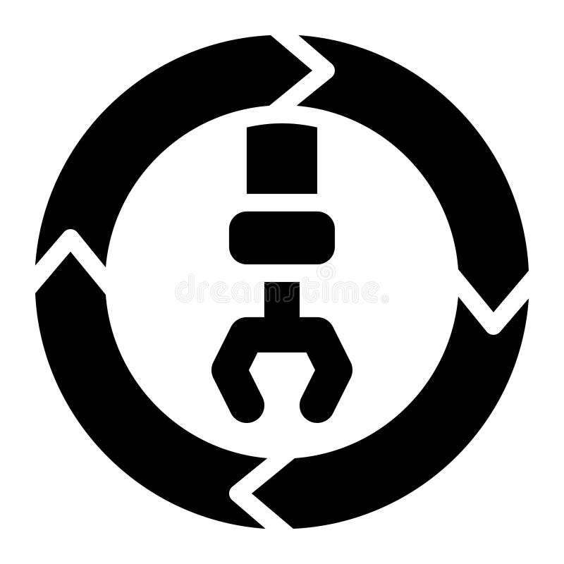 Lean Manufacturing, Lean Production Glyph Solid Icon Stock Image ...
