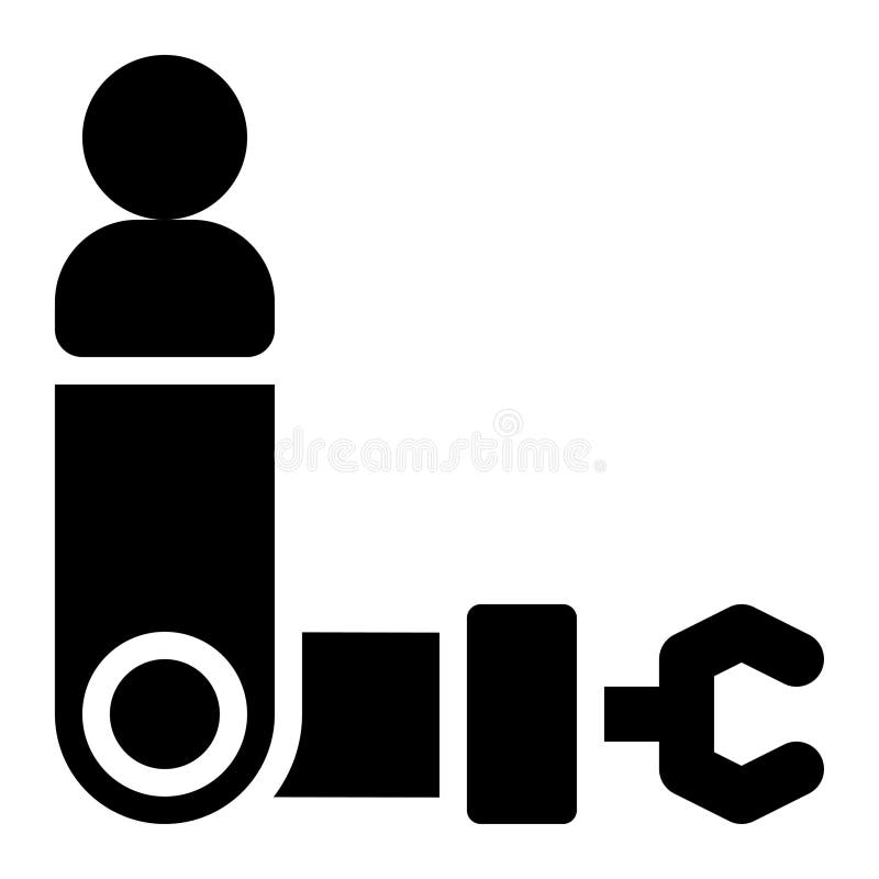 Machine Operator, Worker, Technician Glyph Solid Icon Stock ...
