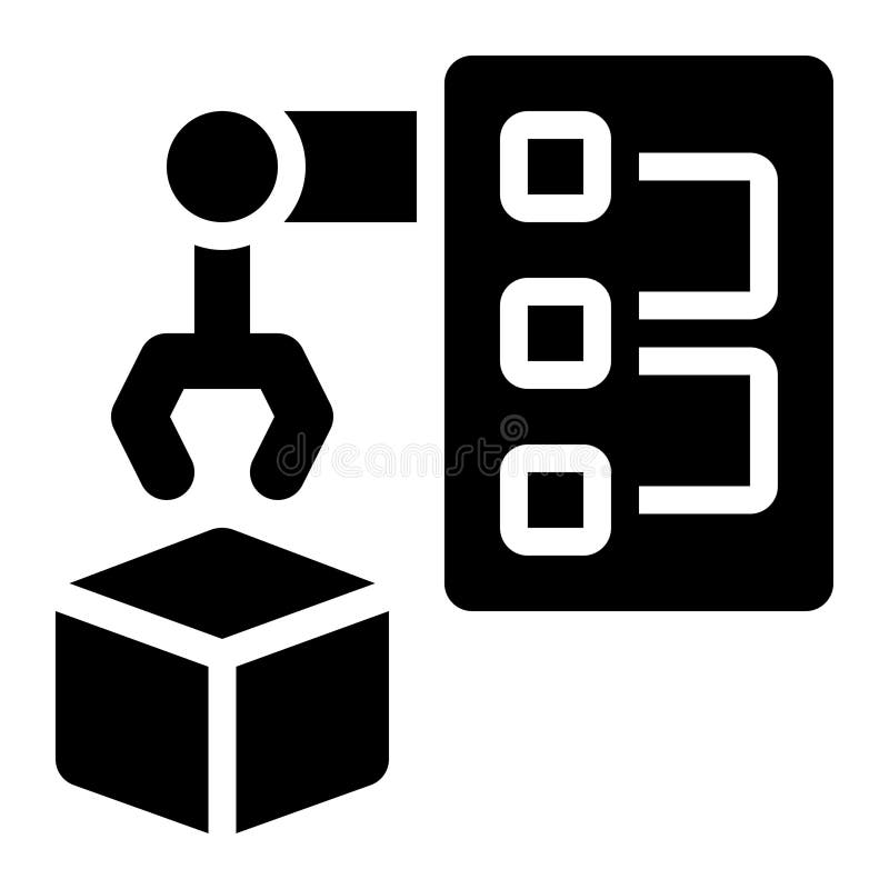 Manufacturing Planning, Production Planning Glyph Solid Icon Stock ...