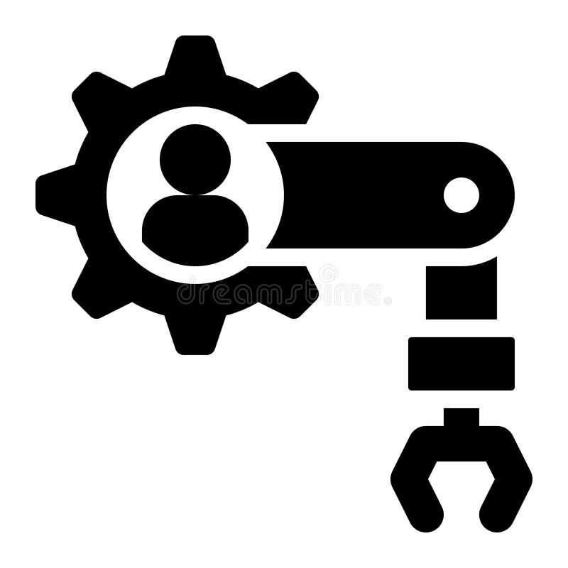 Operator, Technician, Engineer Glyph Solid Icon Stock Photo ...