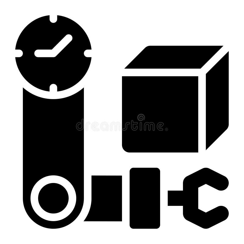 Productive, Just in Time, Time Management Glyph Solid Icon Stock ...