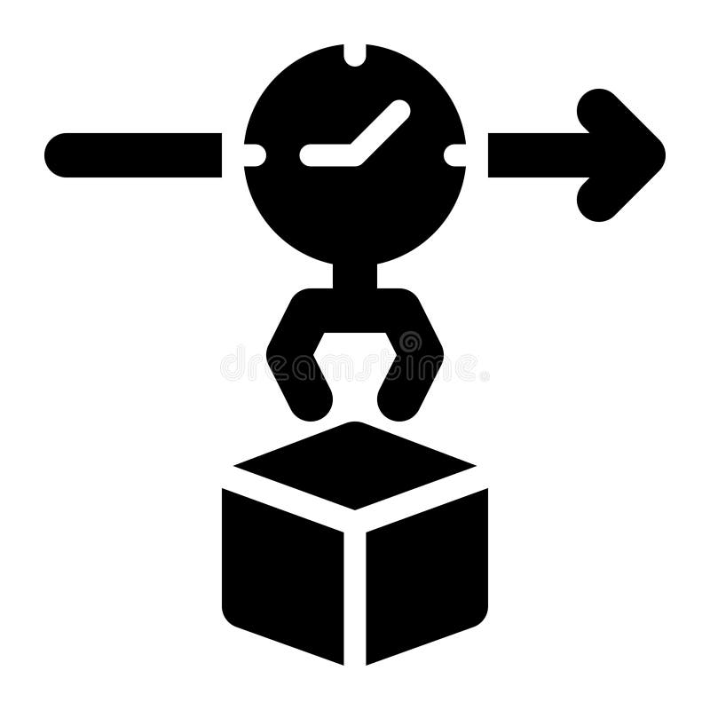 Duration, Lead Time, Production Glyph Solid Icon Stock Photo ...