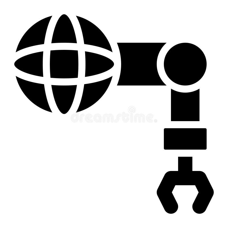 Global Manufacturing, Global Industry Glyph Solid Icon Stock ...