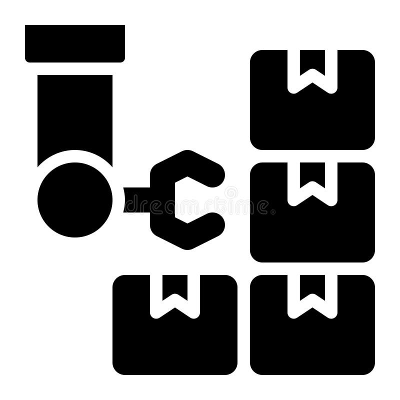 Mass Production, Flow Production Glyph Solid Icon Stock Photo ...