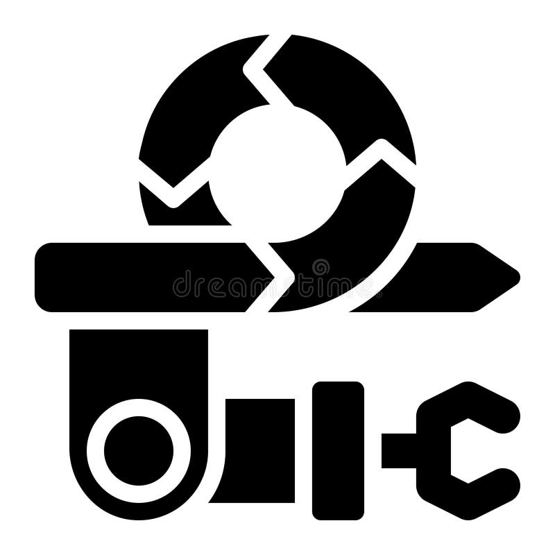 Agile Manufacturing, Lean Glyph Solid Icon Stock Image - Illustration ...