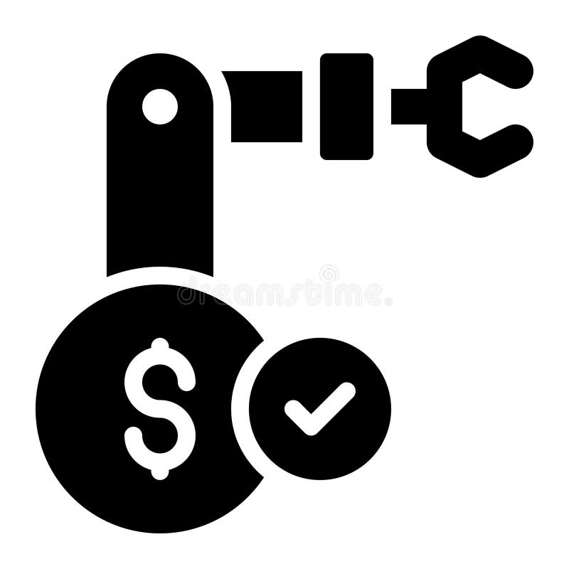Cost Efficiency, Cost, Effective Cost Glyph Solid Icon Stock Image ...