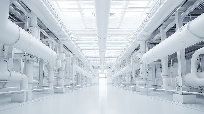 Manufacturing White Industrial Background Stock Illustration ...