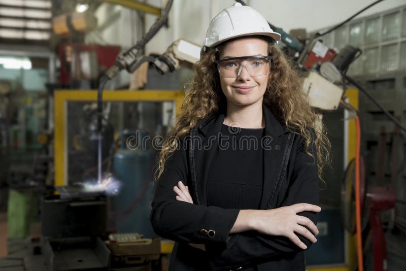 Manufacturing Worker. Caucasian Worker Controlling the Work Stock Photo ...