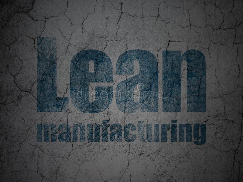 Manufacuring Concept: Lean Manufacturing on Grunge Wall Background ...