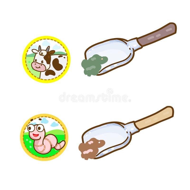 Manure for Farming on Background. Stock Illustration - Illustration of ...