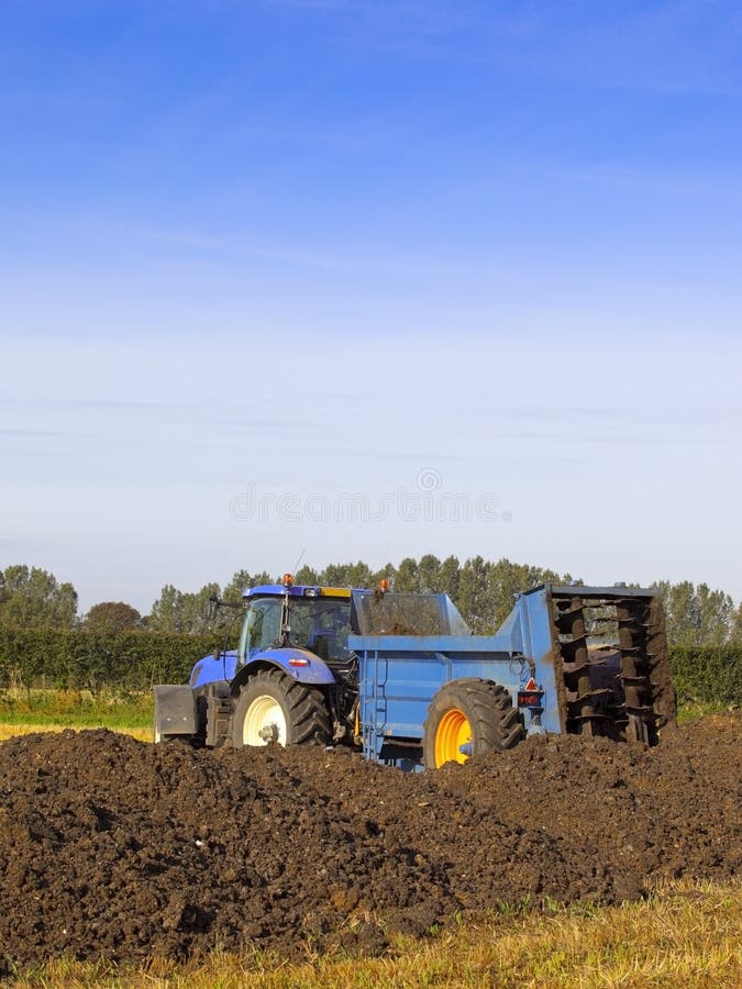 Manure spreader stock image. Image of blue, spreader - 10910989