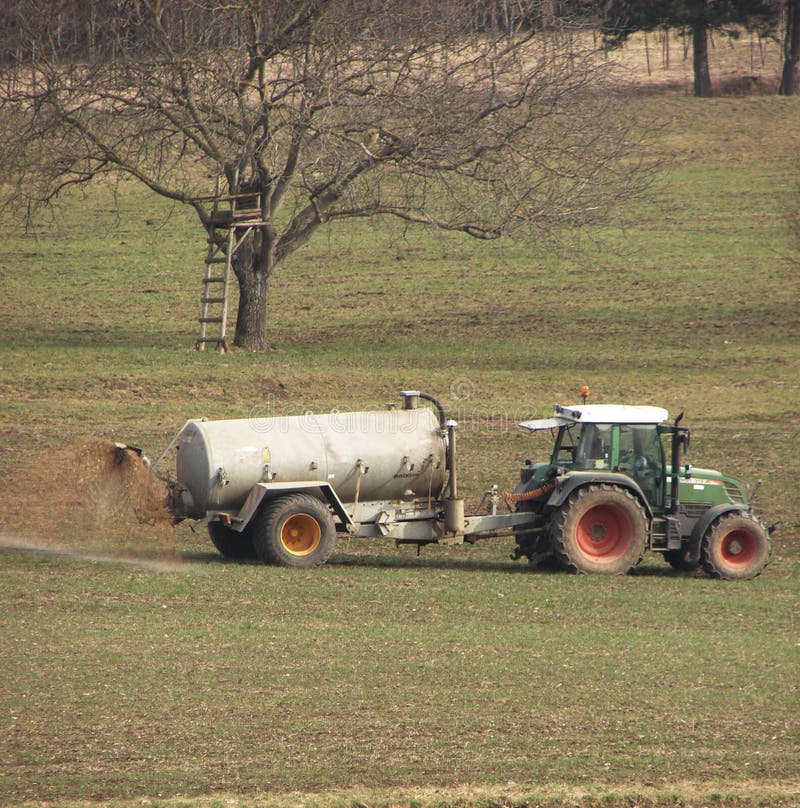Manuring stock image. Image of farmyard, manure, tractor - 33638371