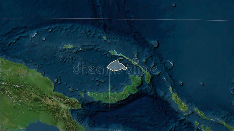 Manus Tectonic Plate. Satellite Map Stock Illustration - Illustration ...
