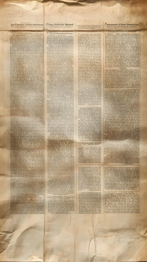 A Manuscript Document Written in Hebrew Script with Two Columns of Text ...