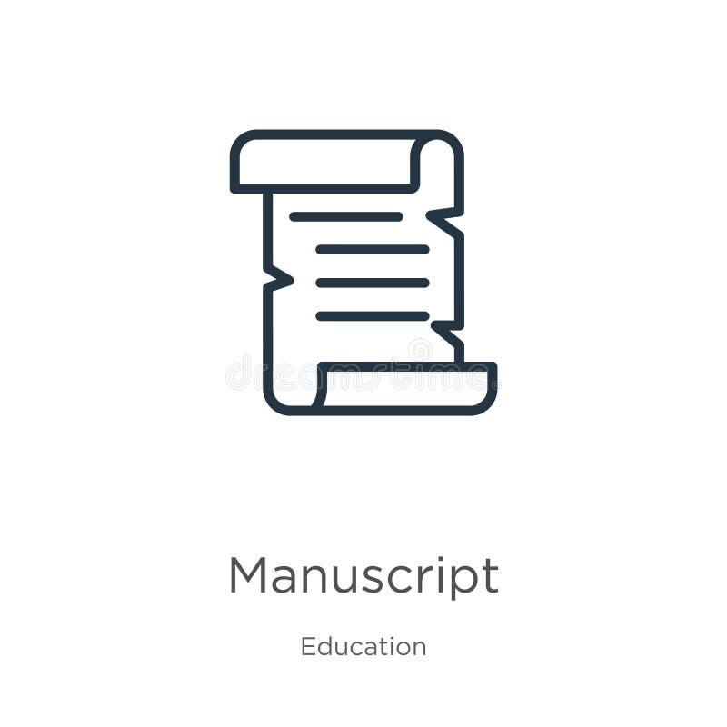 Manuscript Icon Illustrated Stock Illustration - Illustration of icon ...