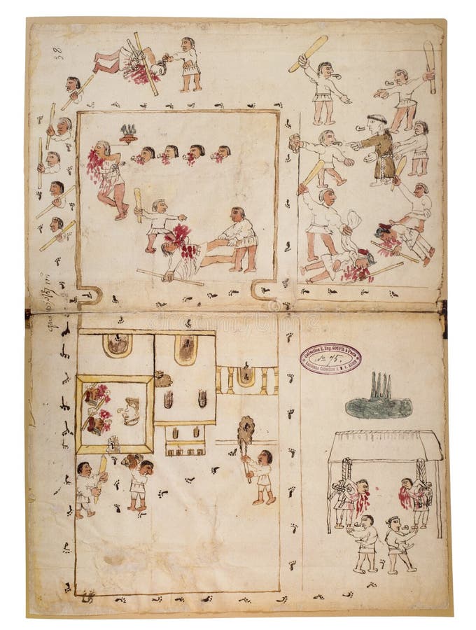 Manuscript Know As Codex Ixtacamaxtitlan, 16th Century Editorial Photo ...