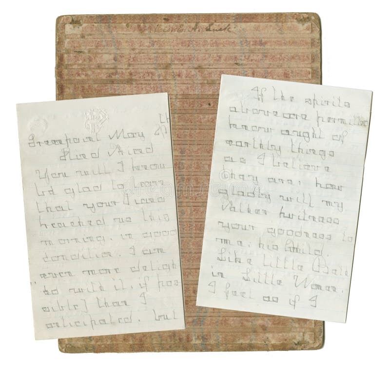 Manuscript Letters Signed â€œJennyâ€ And Pasteboard Writing Guide ...