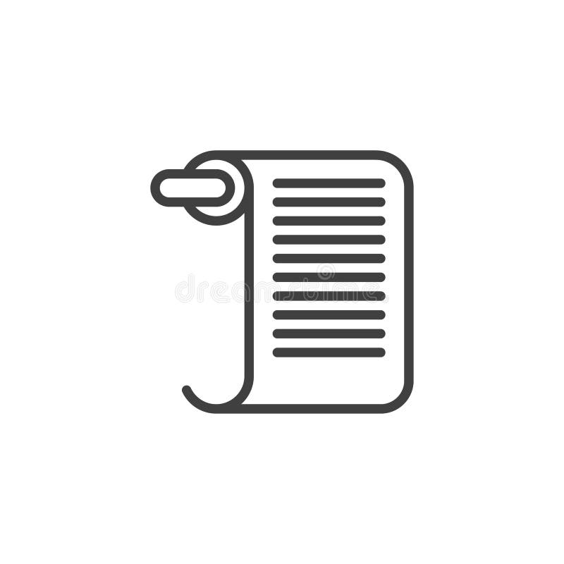Linear Manuscript Icon from Education Outline Collection. Thin Line ...