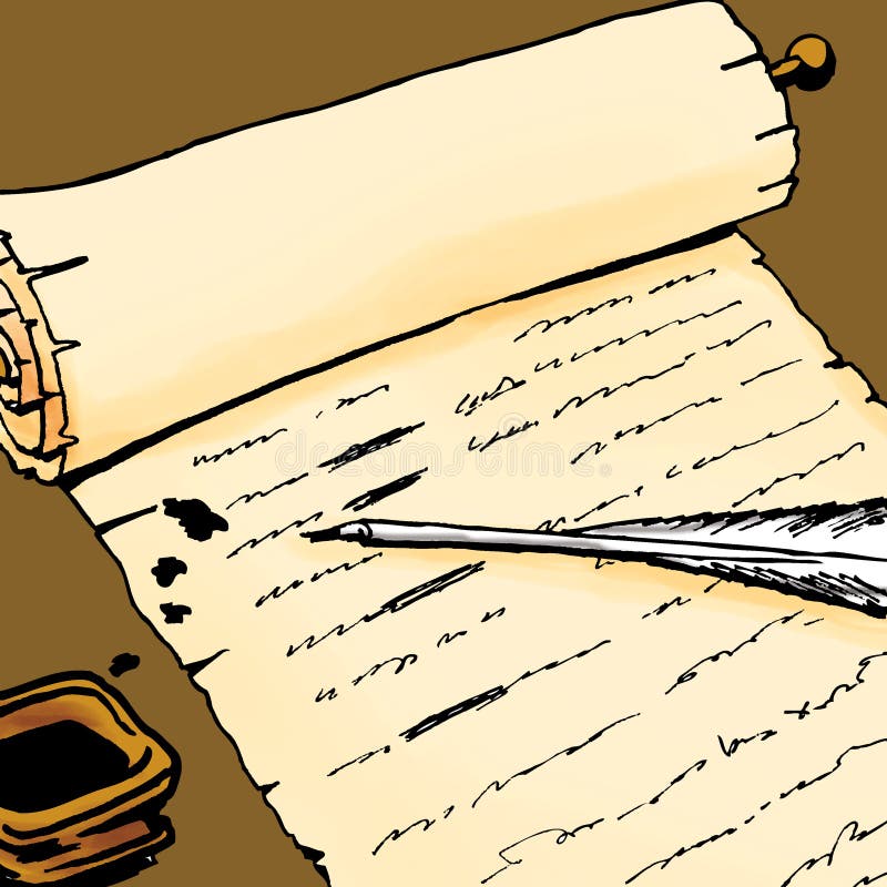 Manuskript vektor abbildung. Illustration von geschrieben - 4780402