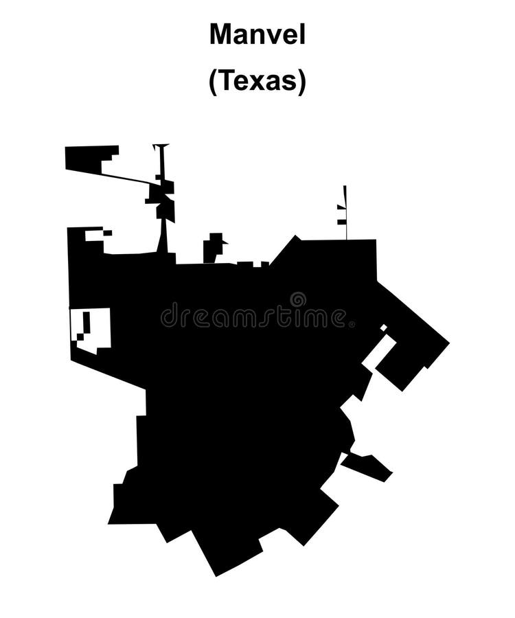 Manvel outline map stock illustration. Illustration of blank - 357647294