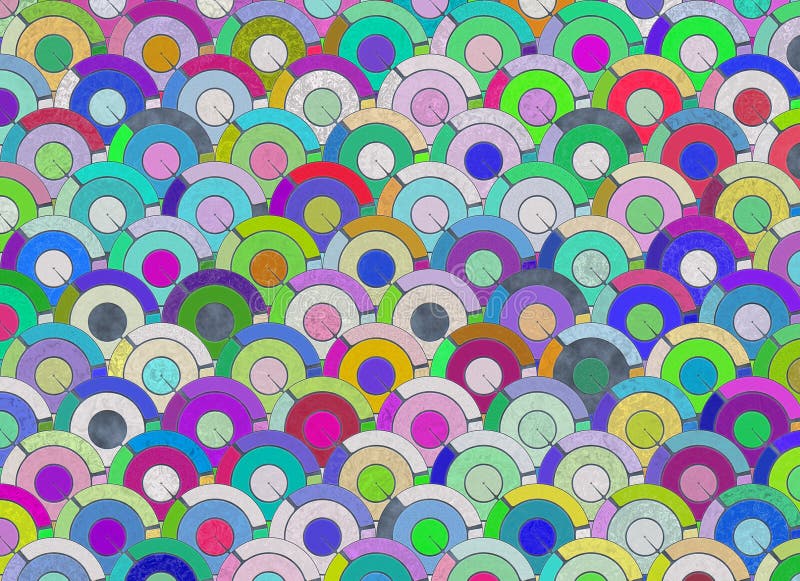 Many Abstract Curled Rounds Backgrounds Stock Illustration ...