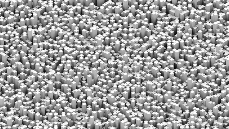 Many Abstract Rectangular Blocks, Optical Illusion, Modern Computer ...