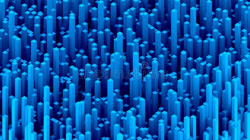 Many Abstract Rectangular Blocks, Optical Illusion, Modern Computer ...