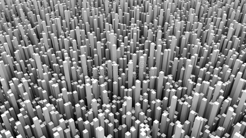 Many Abstract Rectangular Blocks, Optical Illusion, Modern Computer ...