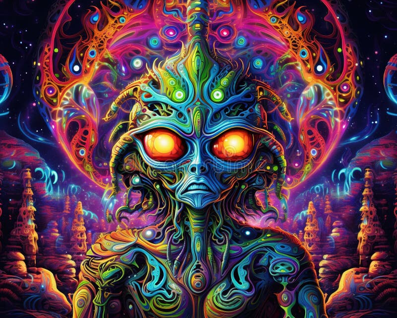 Many Aliens are Bright and Colorful. Stock Illustration - Illustration ...